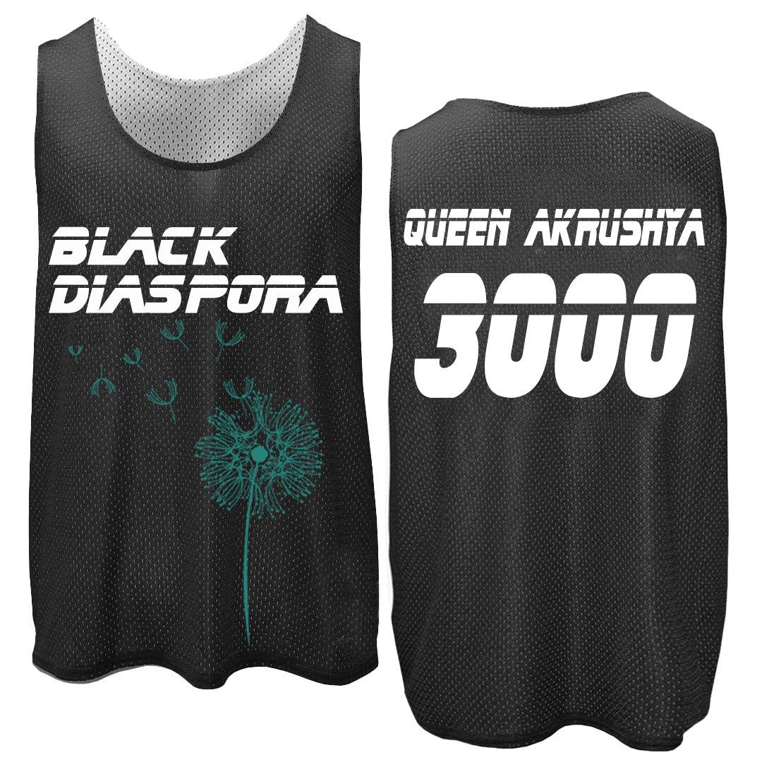 Black Diaspora Mens Reversible Black/White Mesh Scrimmage Jersey ...